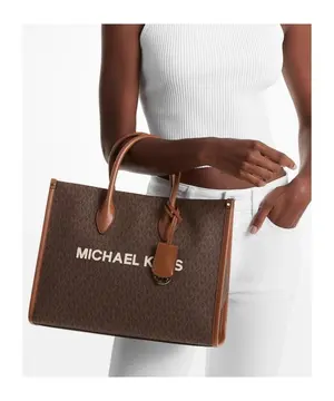 Michael Kors Mirella Medium Signature Logo Tote Bag
