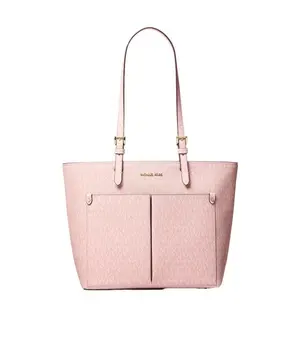Michael Kors Jet Set Medium Signature Logo Pocket Tote Bag - Blush