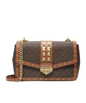 Michael Kors Soho Large Studded Signature Logo Shoulder Bag