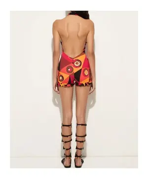 Emilio Pucci Geometric Print Halterneck Jumpsuit