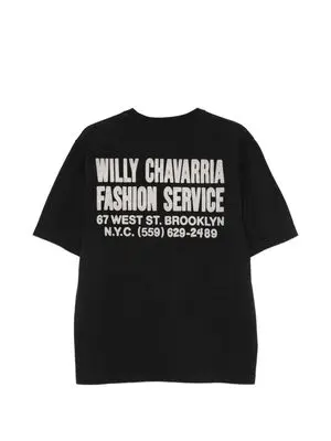 WILLY CHAVARRIA Fashion Service Logo T-shirt - Black