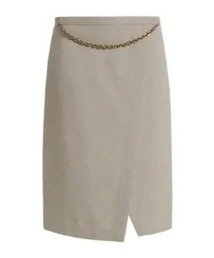 Alberta Ferretti Tweed Wrap Skirt