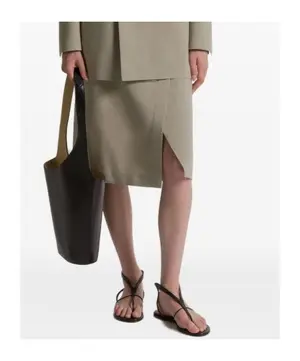 Alberta Ferretti Tweed Wrap Skirt