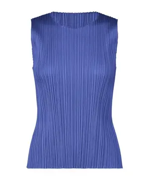 PLEATS PLEASE BY ISSEY MIYAKE Sleeveless Round Neck Top
