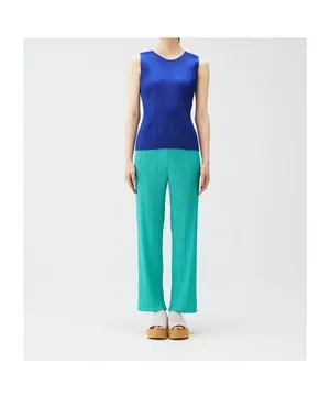 PLEATS PLEASE BY ISSEY MIYAKE Sleeveless Round Neck Top