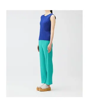 PLEATS PLEASE BY ISSEY MIYAKE Sleeveless Round Neck Top