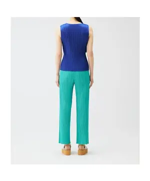 PLEATS PLEASE BY ISSEY MIYAKE Sleeveless Round Neck Top