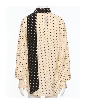 Valentino Garavani All-over Polka Dot Long Sleeve Top