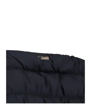 Herno Zip-up Crewneck Jacket With Pleated Design