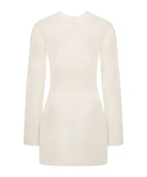 THE ROW Elione Washed Taffeta Fitted Waist Crewneck Top