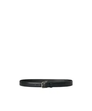 THE ROW Slim Leather Belt - Black