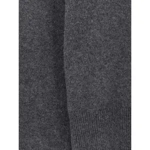 THE ROW Oashi Baby Cashmere Polo Sweater - Anthracite