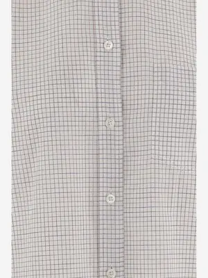 THE ROW Dalan Checked Cotton Button-up Shirt