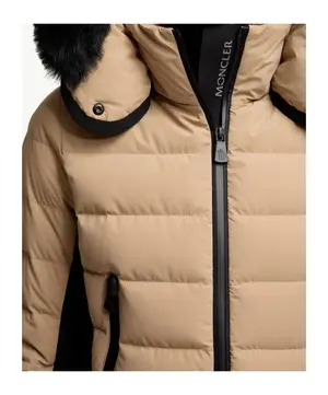 Moncler Lamoura Hooded Shearling-trimmed Down Ski Jacket