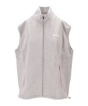 Miu Miu Miu Miu Zip-Up Drawstring Gilet Grey