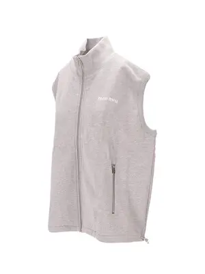 Miu Miu Zip-up Drawstring Gilet