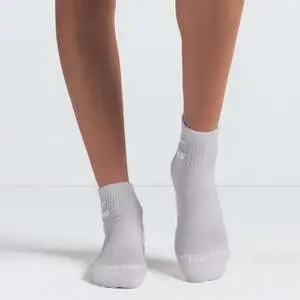 SKIMS X Nike Dri-fit Quarter Crew Socks 3 Pack - Heather Grey Multi