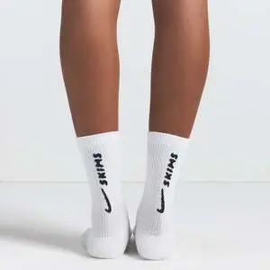 SKIMS X Nike Dri-fit Crew Sock 3 Pack - Snow