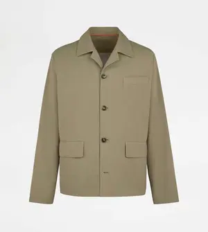 TOD'S Overshirt In Silk - Green