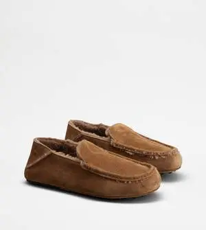 TOD'S Suede Slipper Loafers
