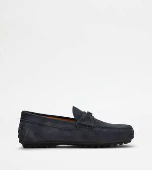 TOD'S City Gommino Loafers In Suede - Blue