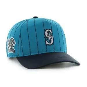 '47 X Rawlings /navy Seattle Mariners Pinstripe Hitch Adjustable Hat - Teal
