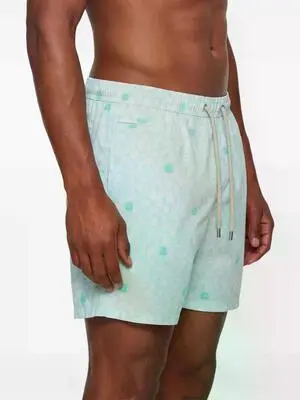 MC2 SAINT BARTH Floral Print Swim Shorts - Blue