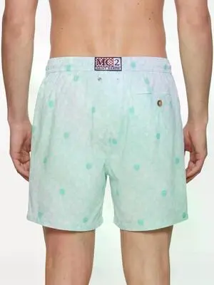 MC2 SAINT BARTH Floral Print Swim Shorts - Blue