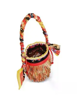 Dolce & Gabbana Raffia Capri Bucket Bag