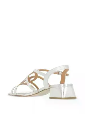 JULIE DEE Metallic-effect Strappy Sandals