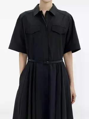 JUUN.J Belted Pleated Shirt Dress