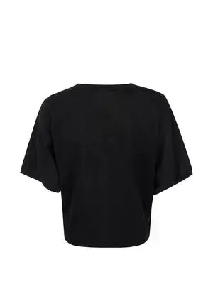 Liviana Conti Fine-knit Short-sleeved T-shirt - Black