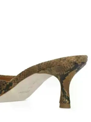 THE SELLER Snakeskin-effect Open-toe Sandals
