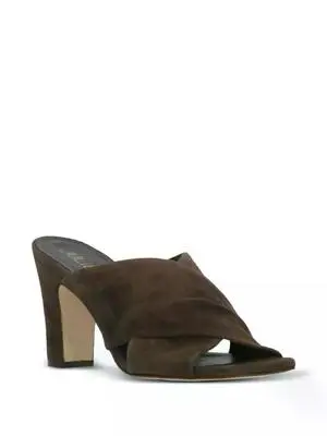JULIE DEE Suede Crossover Sandals