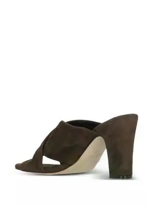 JULIE DEE Suede Crossover Sandals