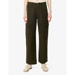 Citizens Of Humanity Esme Cargo Cotton Trousers - Moss