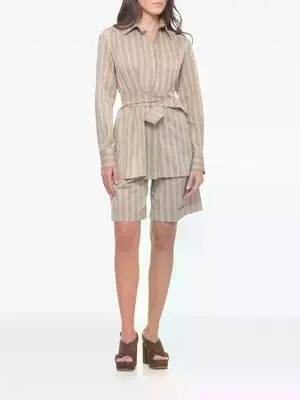Antonelli Firenze Striped Belted Shirt