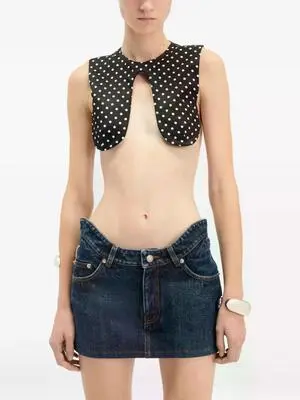 JEAN PAUL GAULTIER Polka Dot Asymmetrical Top