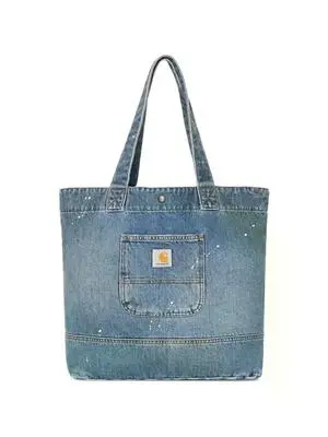Carhartt Work In Progress Logo-label Denim Tote Bag