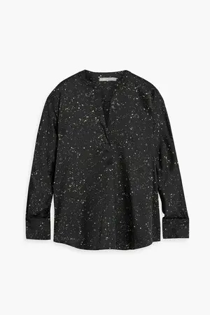 Vince Printed Satin Blouse
