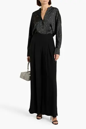 Vince Printed Satin Blouse