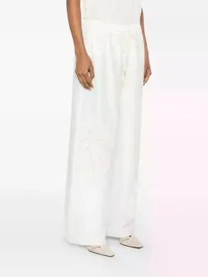 Aje Gia Embroidered Wide Leg Trousers