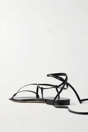 AeydĒ Penny Leather Tie Fastening Sandals