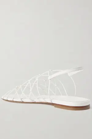 Staud Gio Knotted Elastic And Leather Sandals