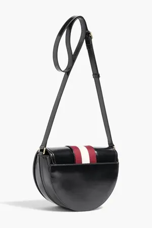 Bally Beckett Striped Leather Shoulder Bag
