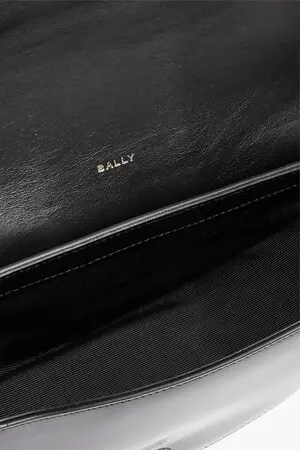 Bally Beckett Striped Leather Shoulder Bag