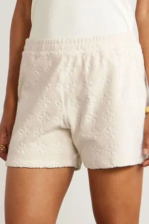 Tory Burch Jacquard Terry Cotton-blend Shorts