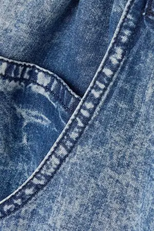 MARANT ETOILE Belted Chambray Shorts - Blue