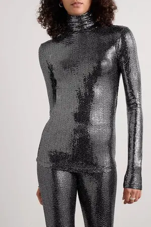 Isabel Marant Étoile Joyela Sequined Turtleneck Top