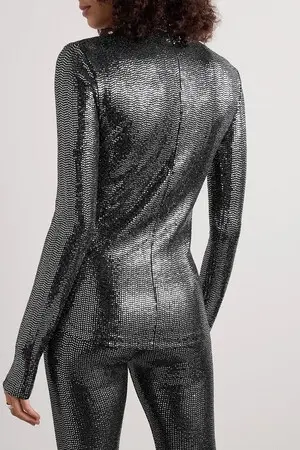 Isabel Marant Étoile Joyela Sequined Turtleneck Top